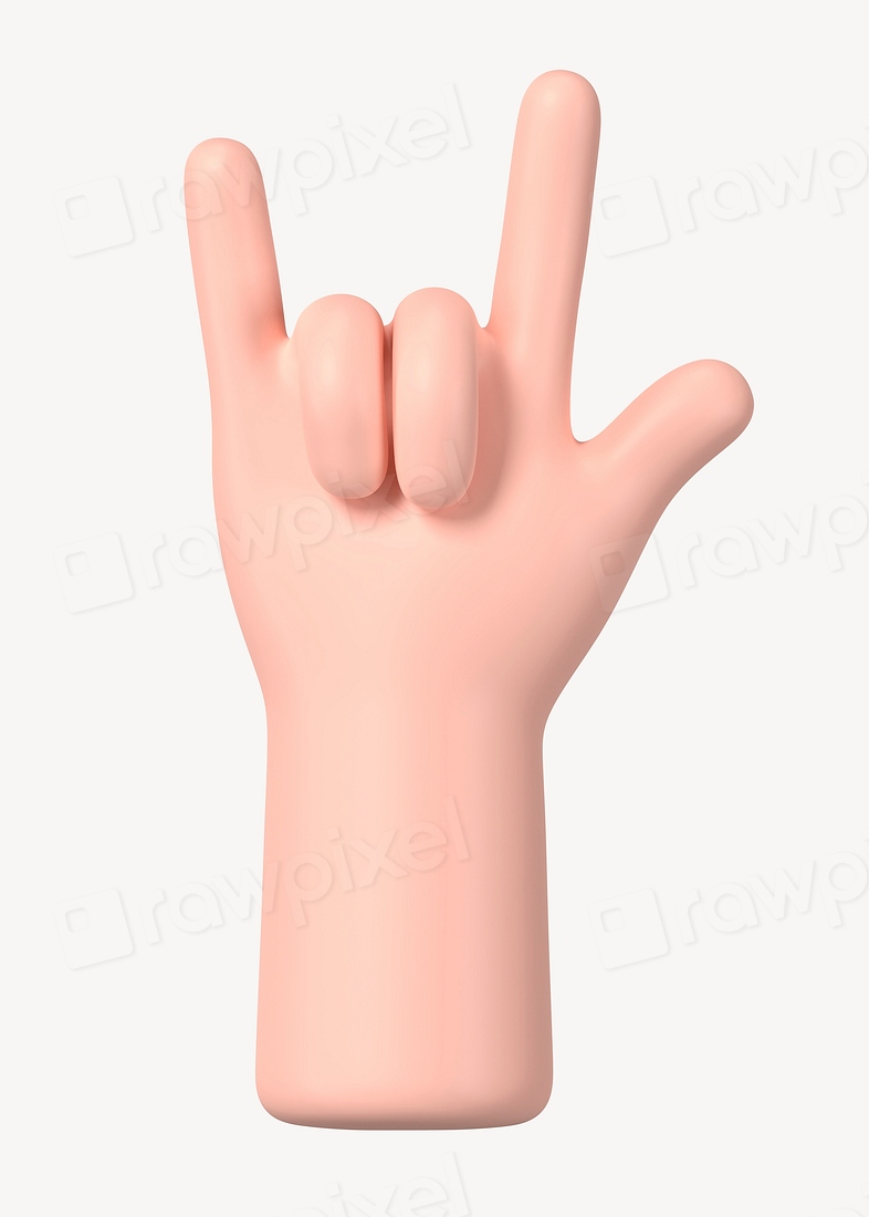 ILY hand sign, gesture 3D | Premium PSD - rawpixel