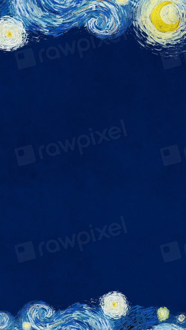 Starry Night border iPhone wallpaper | Premium Photo Illustration ...