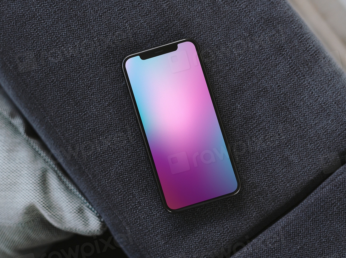 Mobile phone colorful background | Premium PSD Mockup - rawpixel