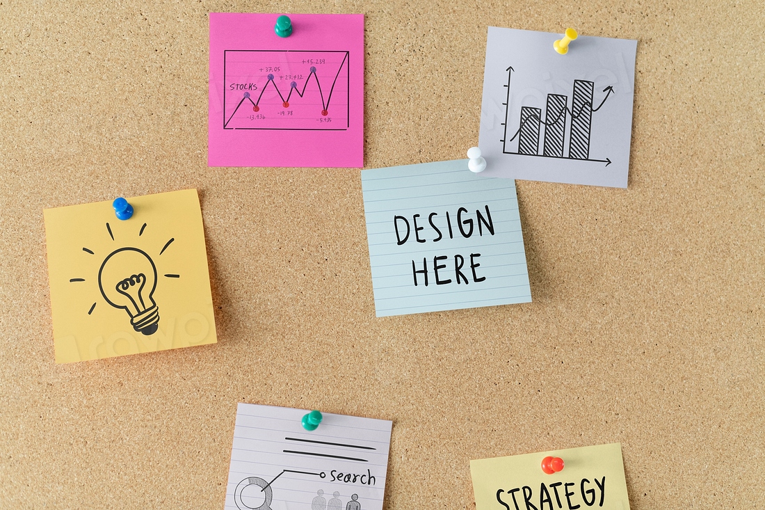 Pinned note mockup psd, colorful | Premium PSD Mockup - rawpixel