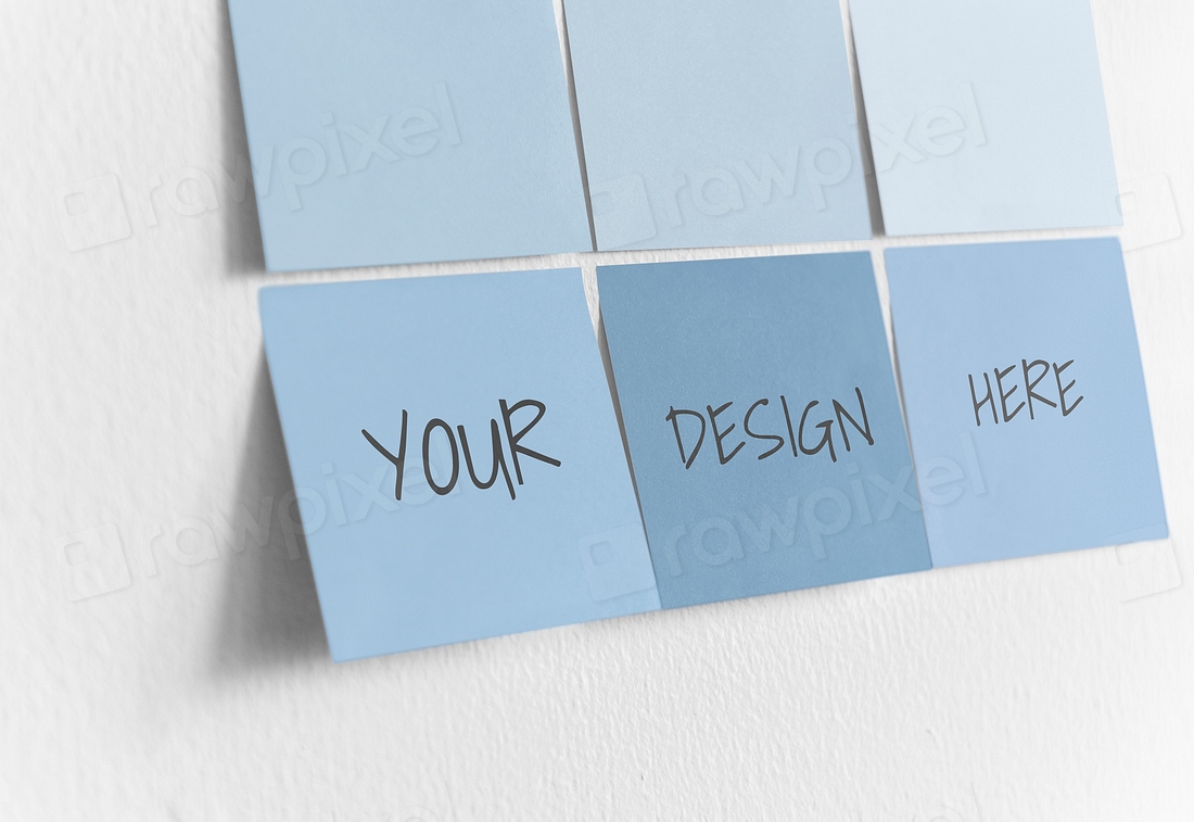 Blue sticky note mockups white | Premium PSD Mockup - rawpixel