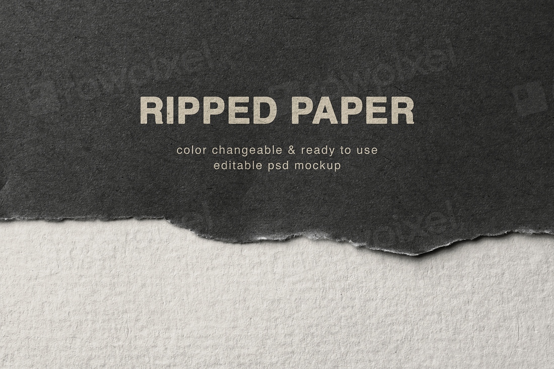 Ripped paper mockup, customizable branding | Premium PSD Mockup - rawpixel