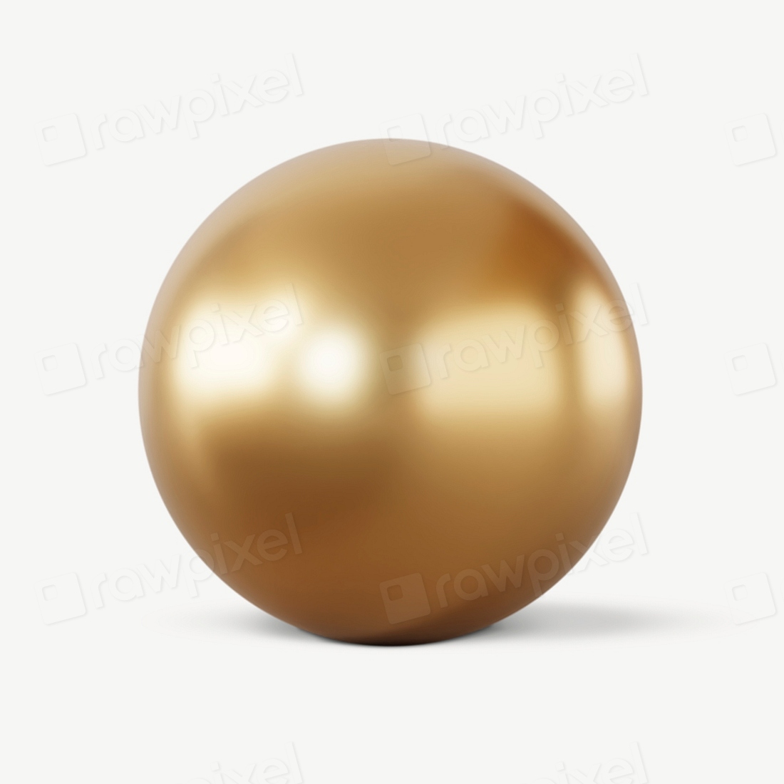 Gold ball shape, 3D rendering | Premium PSD - rawpixel