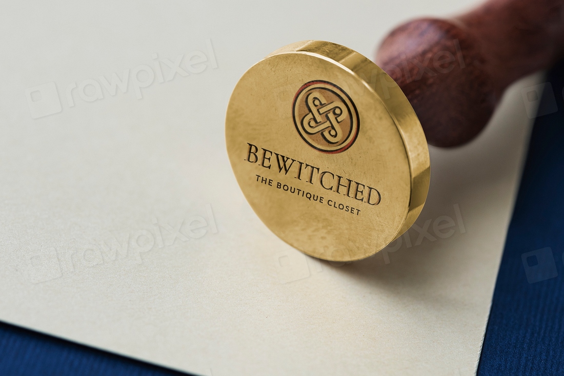 Logo stamp mockup PSD, gold | Premium PSD Mockup - rawpixel