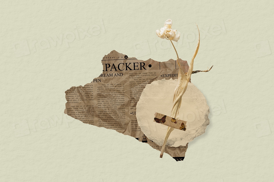 Aesthetic flower torn paper collage | Premium Photo - rawpixel