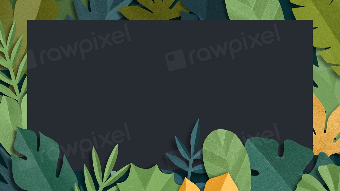 Paper leaf frame desktop wallpaper | Free Photo Illustration - rawpixel