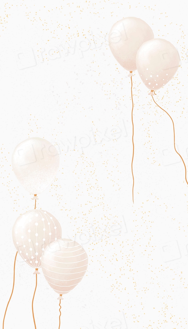 Beige party balloons iPhone wallpaper | Premium Photo - rawpixel