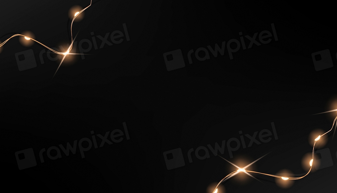 Black fairy lights border background | Premium Photo - rawpixel