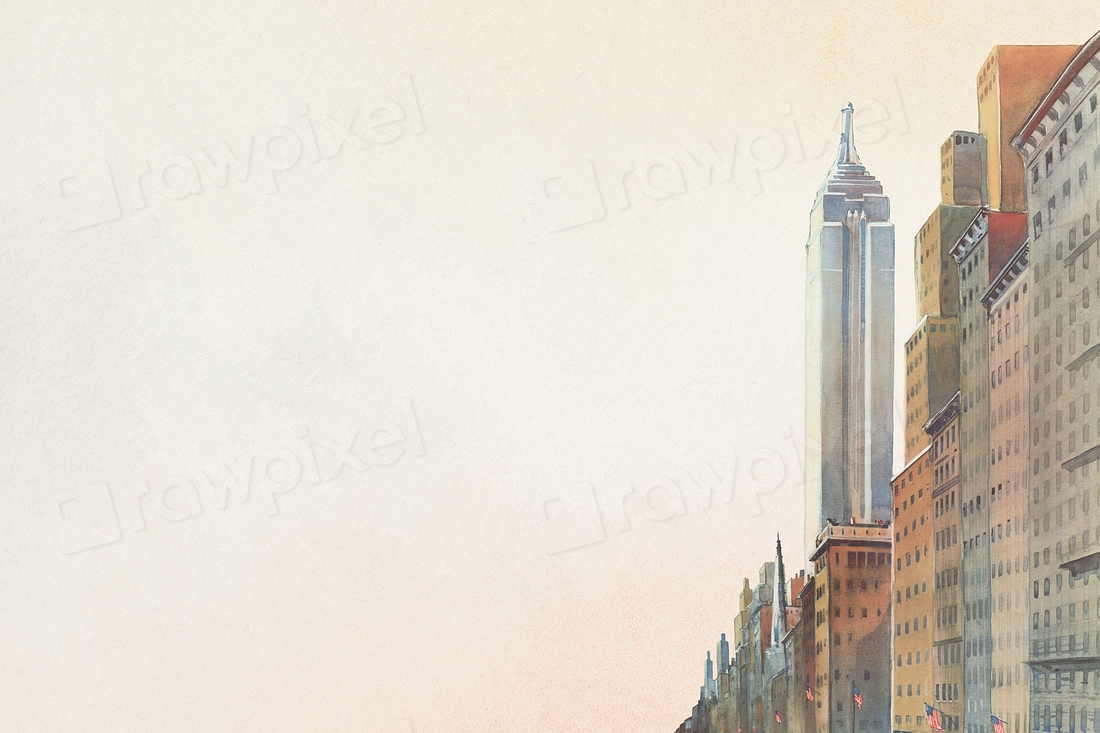 Watercolor building gradient background. Remixed | Premium Photo - rawpixel