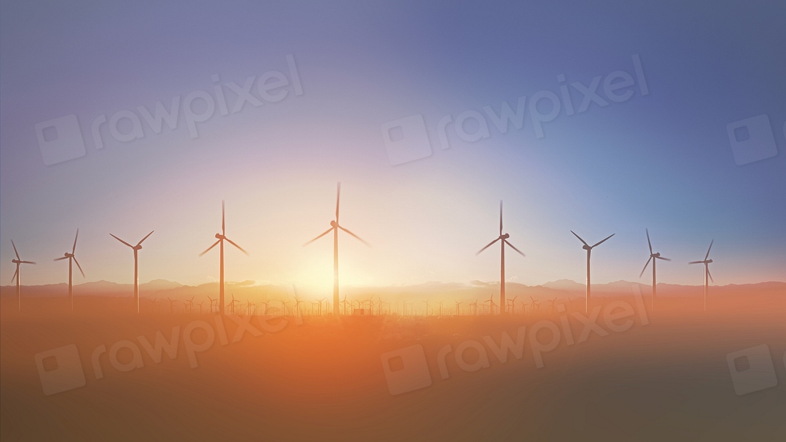 Wind turbine desktop wallpaper | Premium Photo - rawpixel