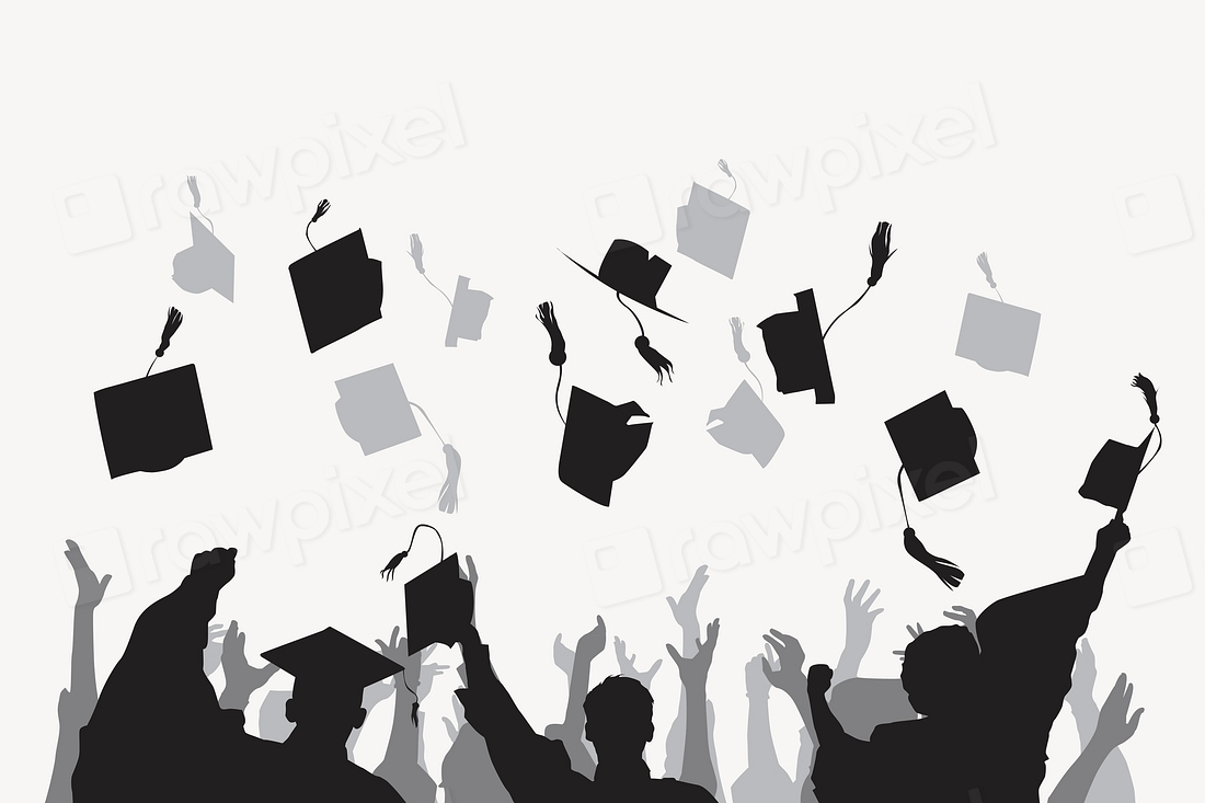Illustration of university graduates vector | Free Vector - rawpixel