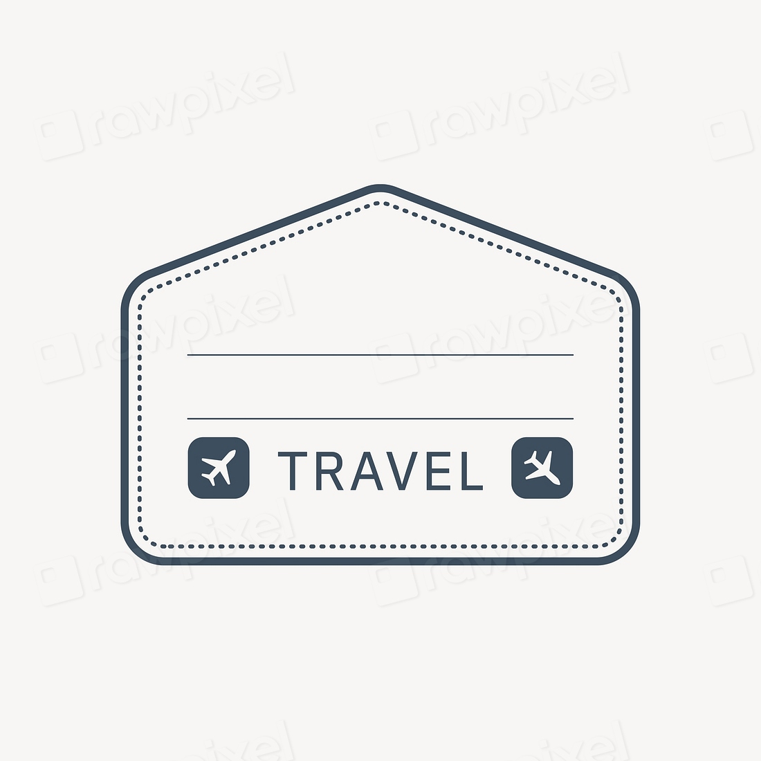 Pentagon travel badge isolated design | Free Photo - rawpixel