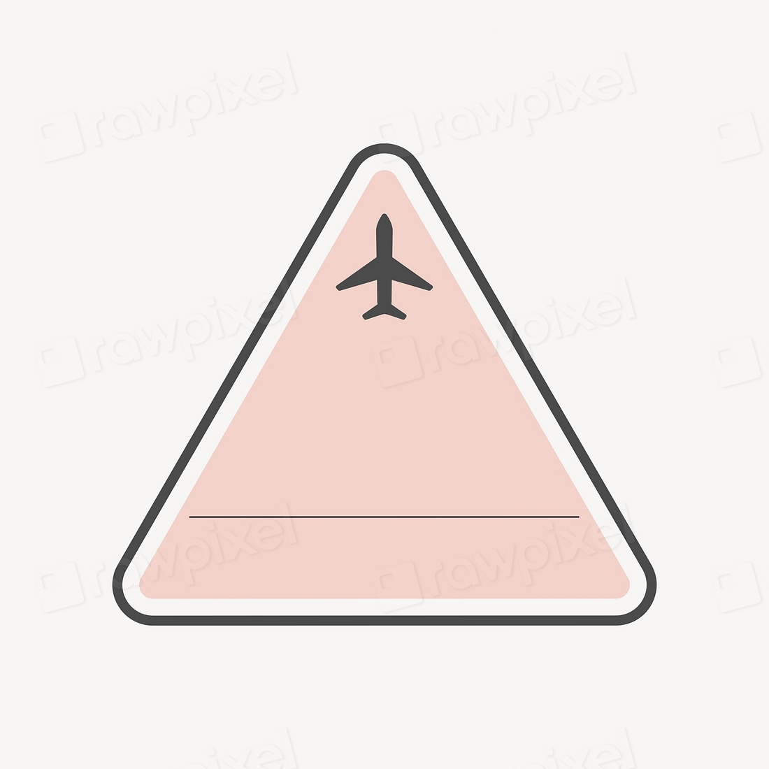Pink airport badge vector | Free Vector - rawpixel