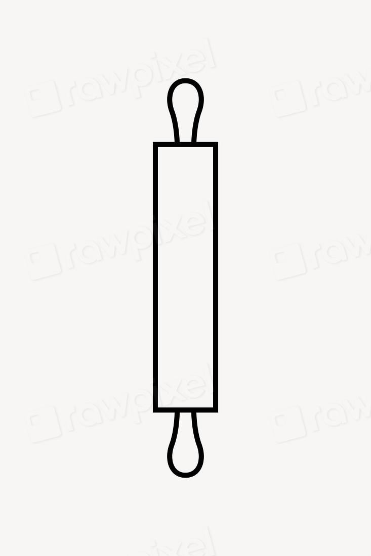 Rolling pin line art | Free Photo Illustration - rawpixel