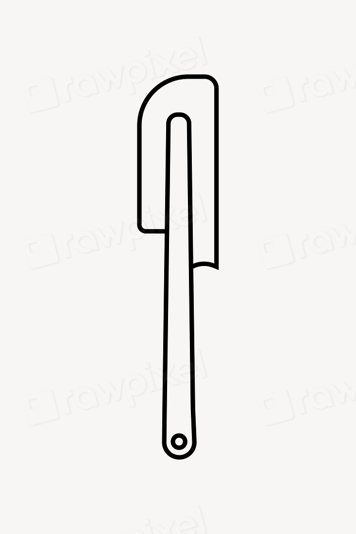 Spatula line art vector | Free Vector Illustration - rawpixel