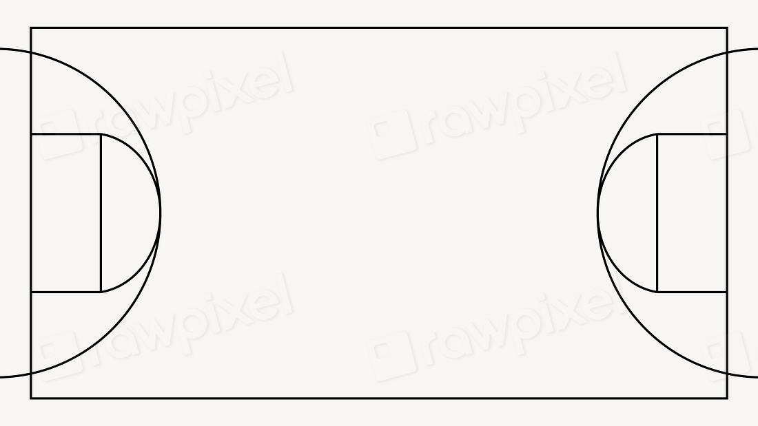Basketball court outline, design element | Premium Vector - rawpixel