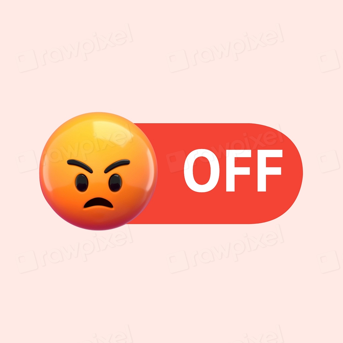 Angry emoticon slide icon | Free Photo Illustration - rawpixel