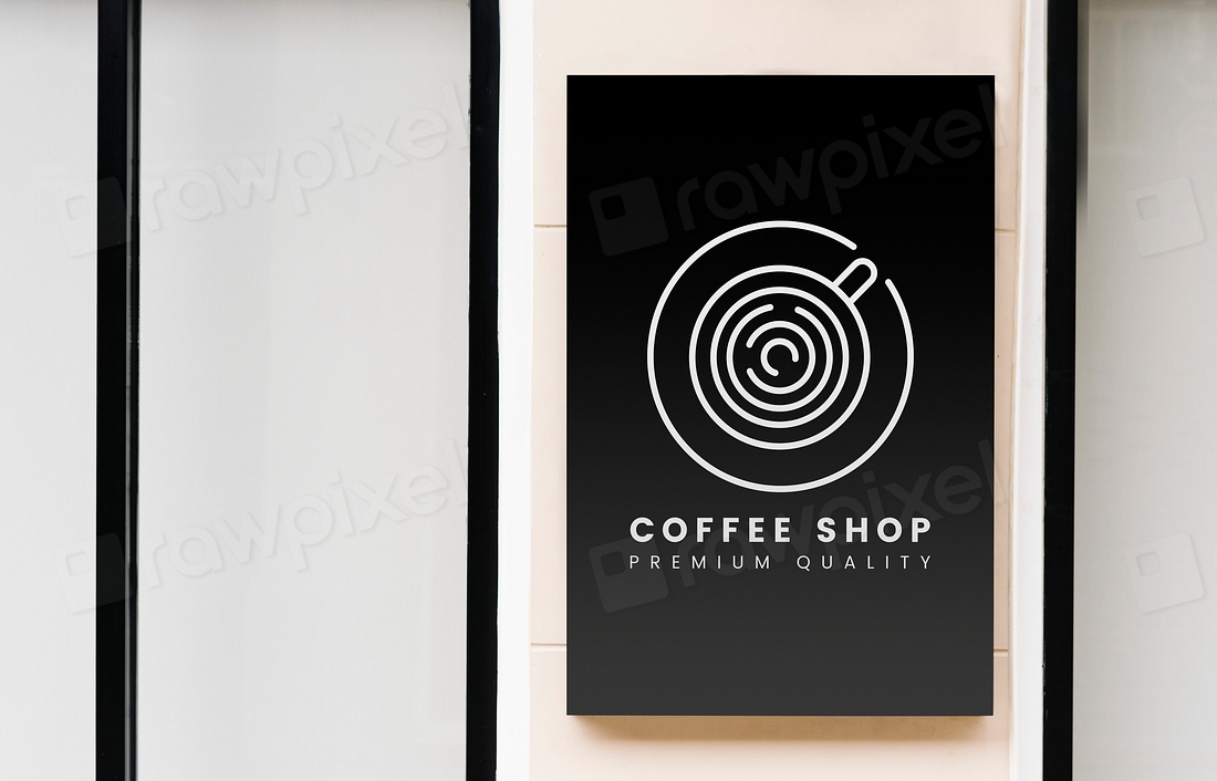 Minimal coffee shop sign mockup | Free PSD Mockup - rawpixel