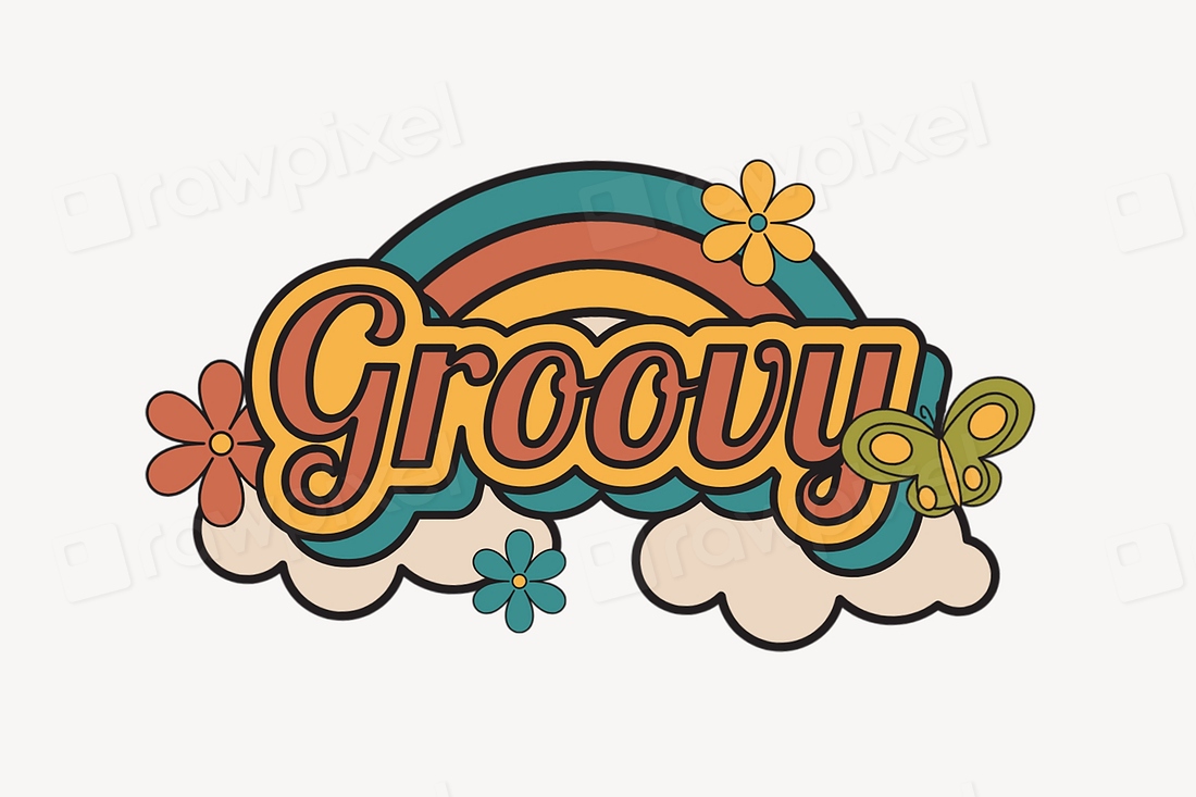 Groovy retro typography | Free Photo Illustration - rawpixel
