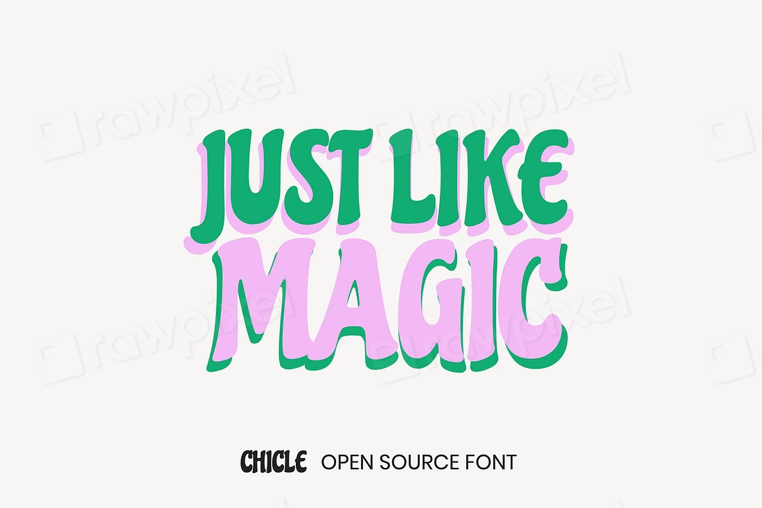 Chicle open source font Sudtipos | Free Font Add-on - rawpixel