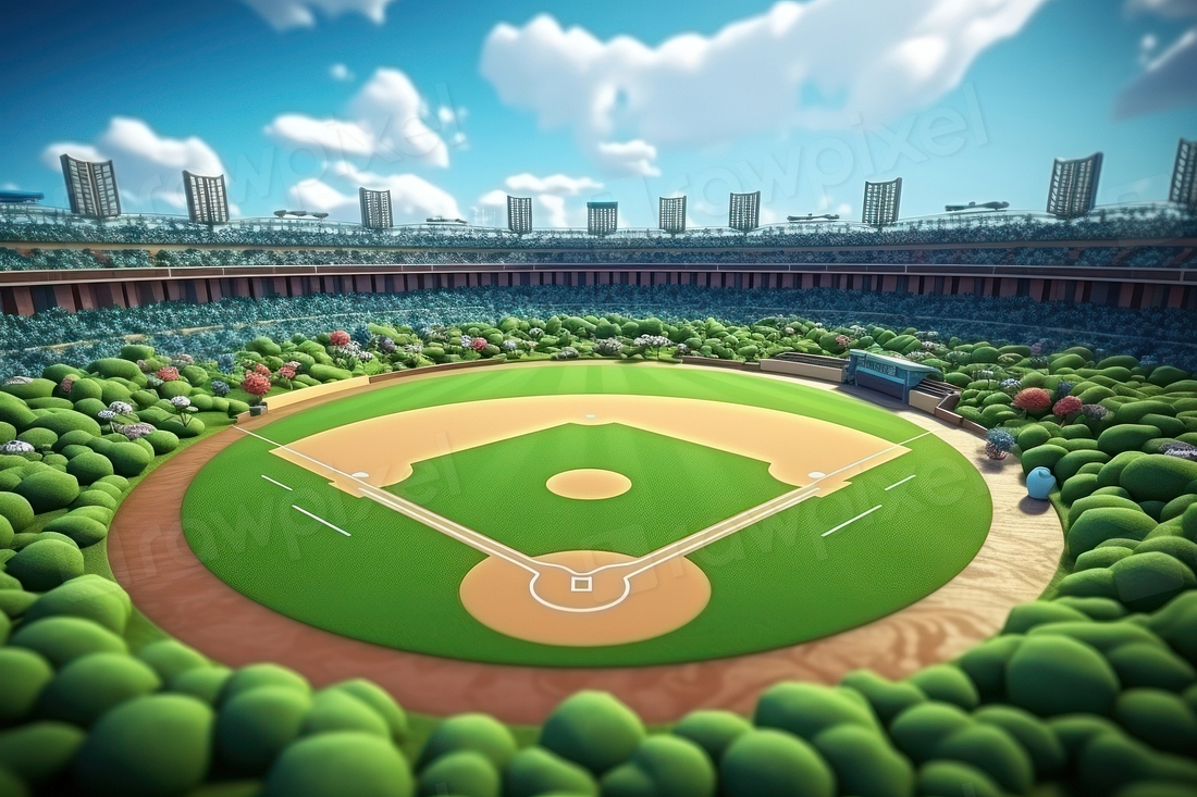 Baseball sports baseball field architecture. | Free Photo Illustration ...