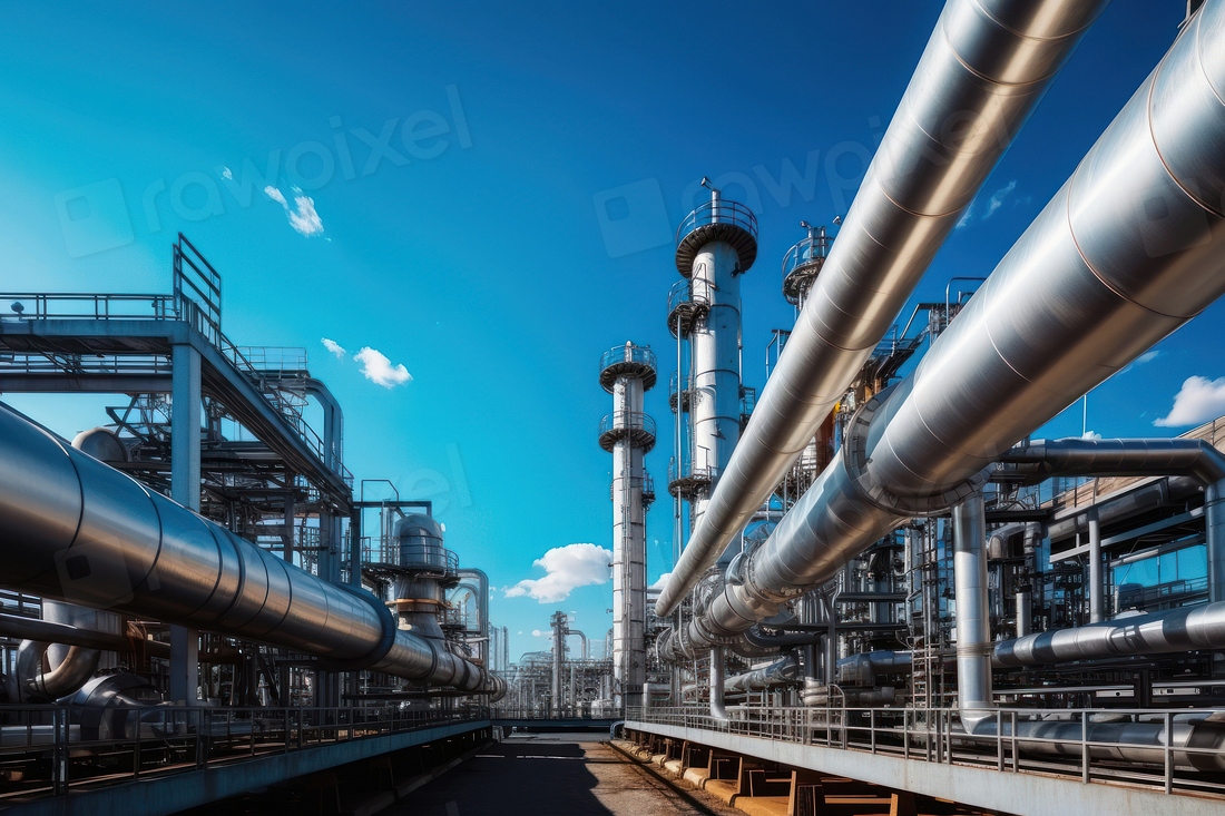 Refinery factory architecture pipe. AI | Free Photo - rawpixel