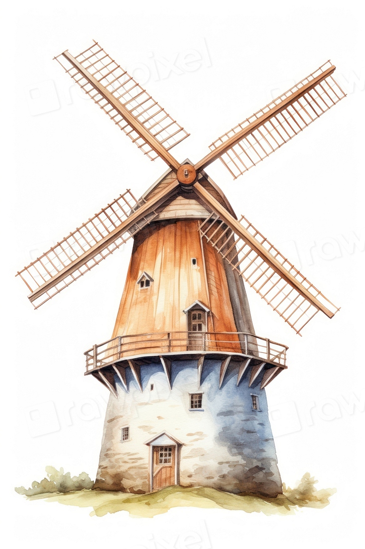 Windmill architecture lighthouse building | Premium Photo Illustration ...