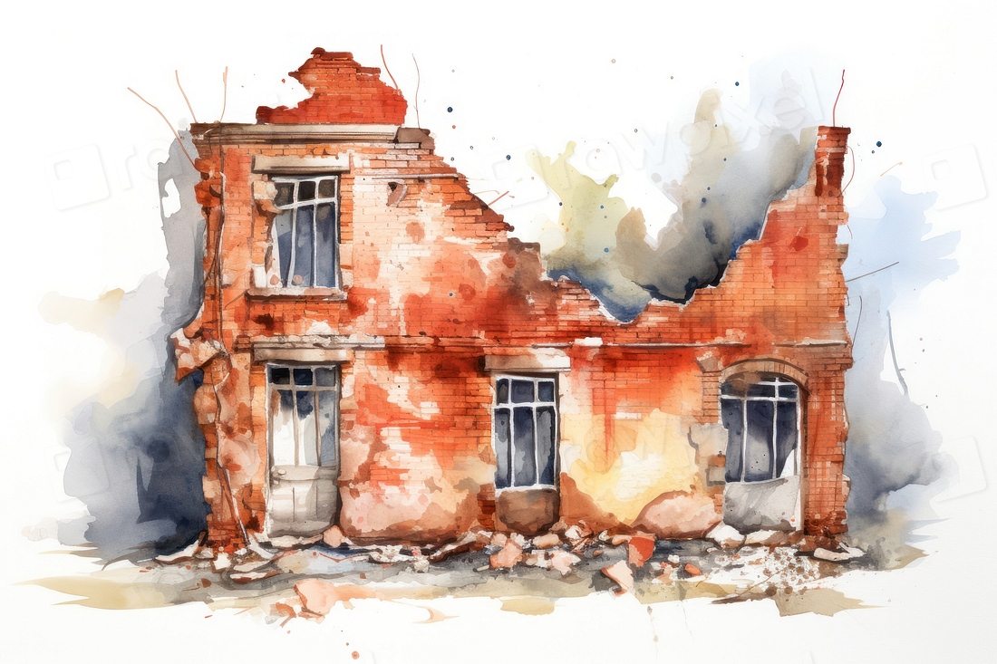 Facade brick deterioration architecture. AI | Premium Photo ...