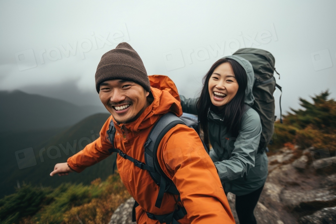 Backpacking recreation adventure laughing. AI | Free Photo - rawpixel