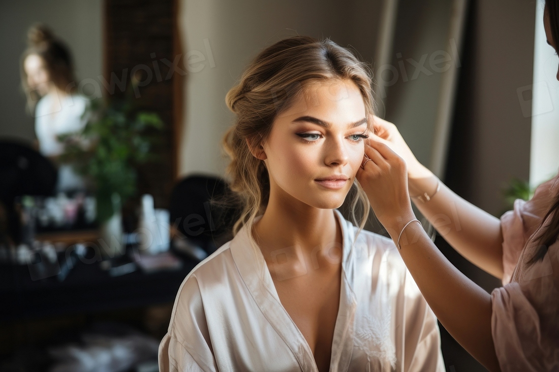 Makeup adult woman togetherness. AI | Free Photo - rawpixel