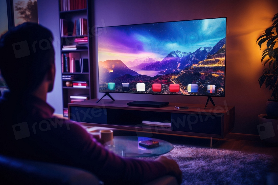 Man watching smart TV | Free Photo - rawpixel