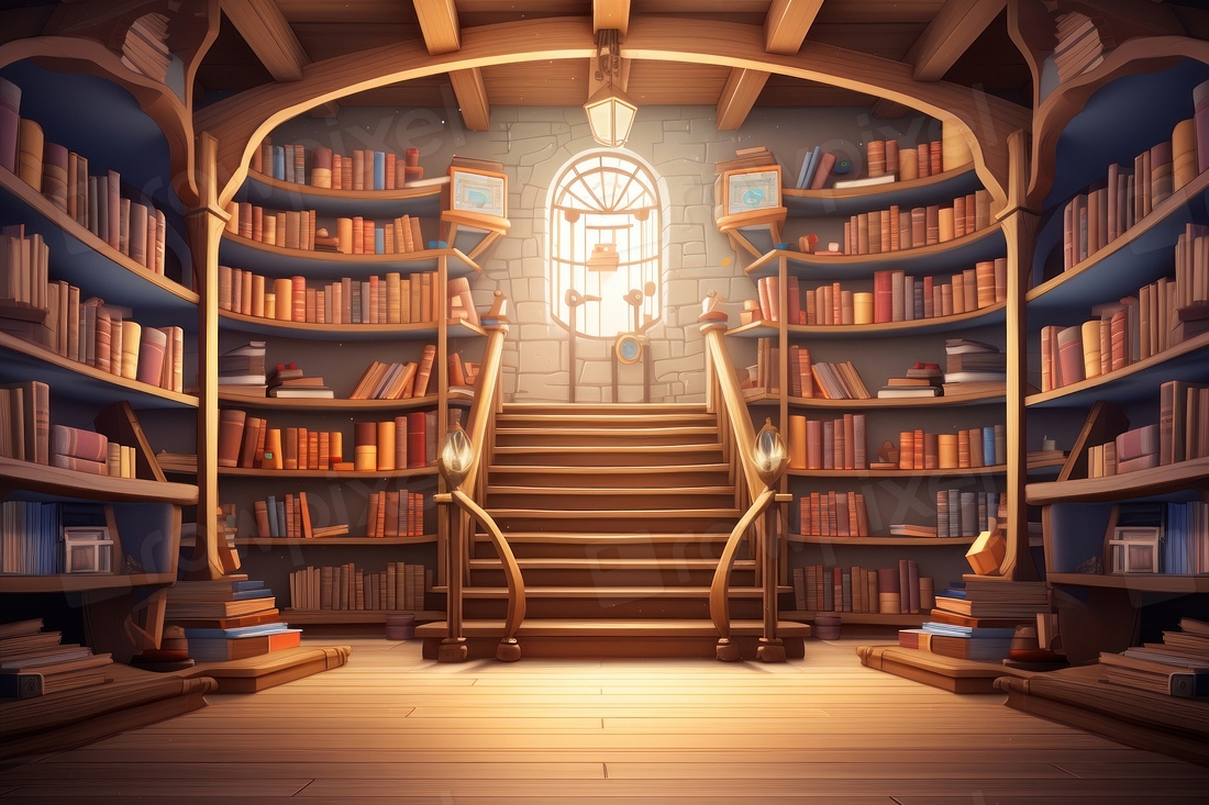 Library book architecture publication. | Premium Photo Illustration ...