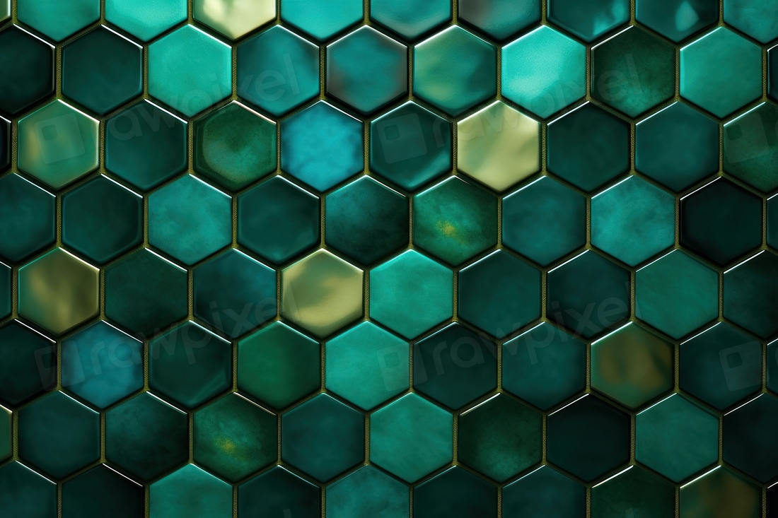 Pattern turquoise honeycomb hexagon. | Premium Photo - rawpixel