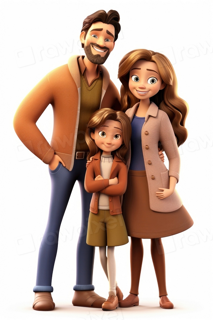 Cartoon family face toy. | Free Photo Illustration - rawpixel