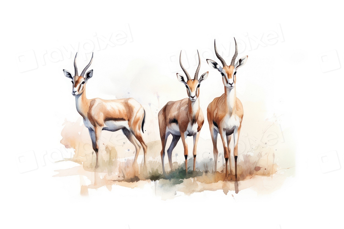 Springboks wildlife animal mammal. AI | Premium Photo Illustration ...