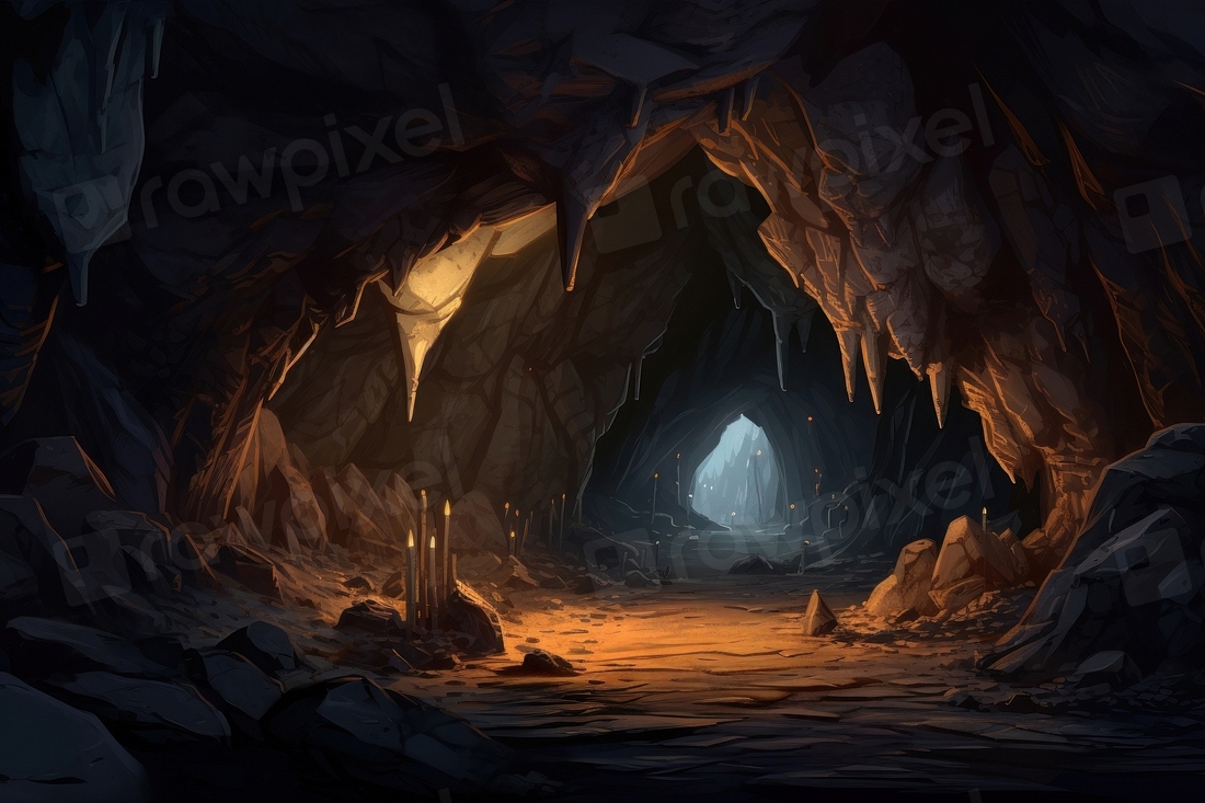 Cave nature tranquility illuminated | Free Photo Illustration - rawpixel