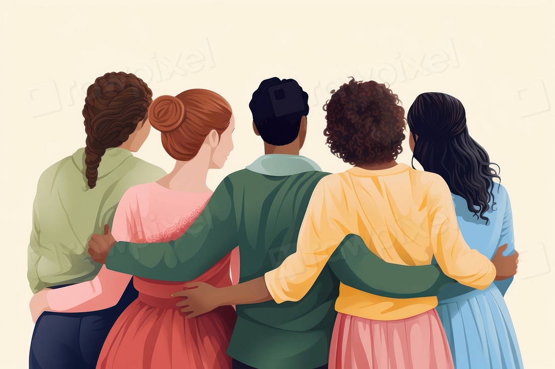 Drawing people adult back. AI | Free Photo Illustration - rawpixel