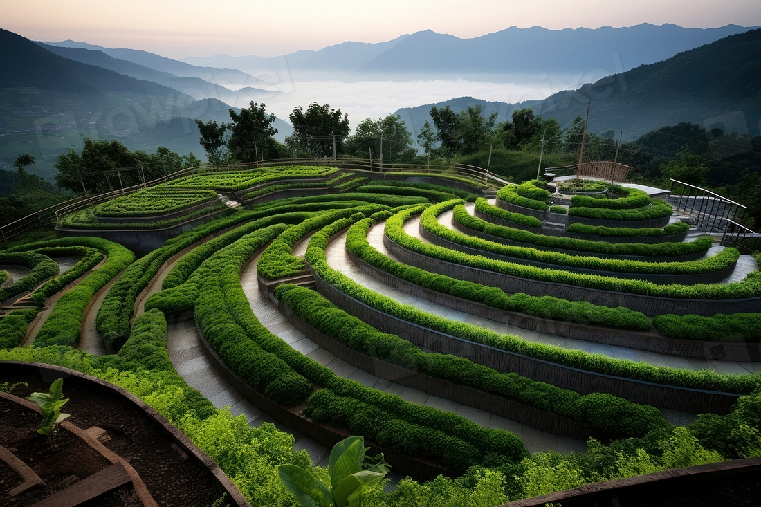 Outdoors farm terrace nature. AI | Free Photo - rawpixel