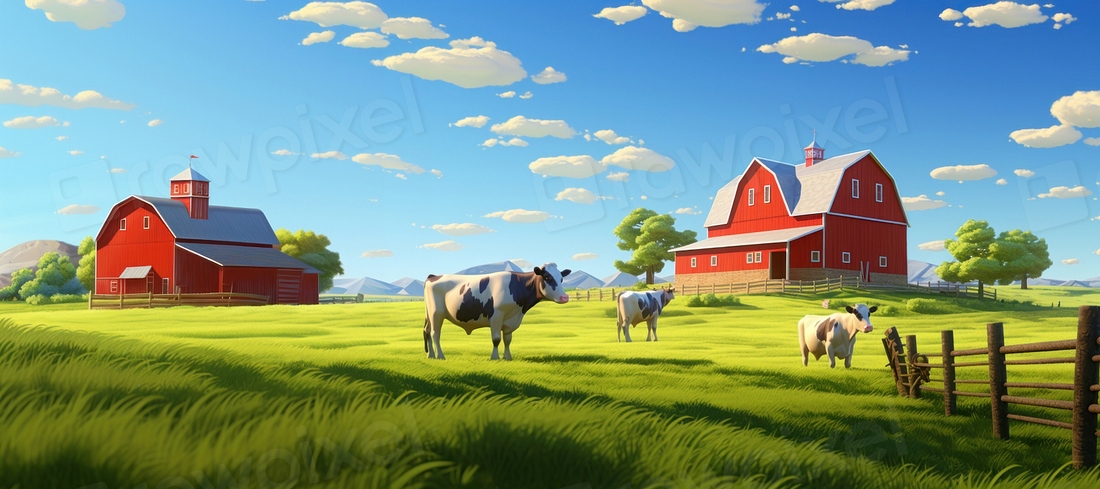 Field barn cow architecture. | Free Photo - rawpixel