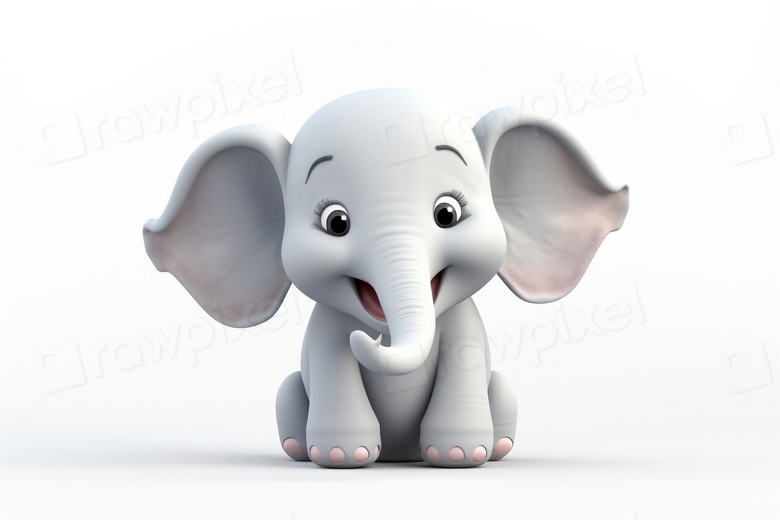 Elephant wildlife cartoon animal. | Free Photo Illustration - rawpixel