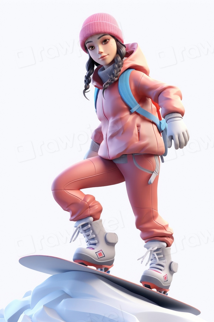 Snowboarding figurine glove toy. | Free Photo Illustration - rawpixel