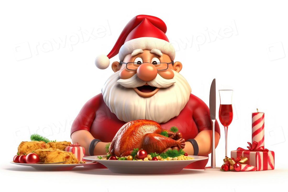 Dinner christmas cartoon food. | Premium Photo Illustration - rawpixel