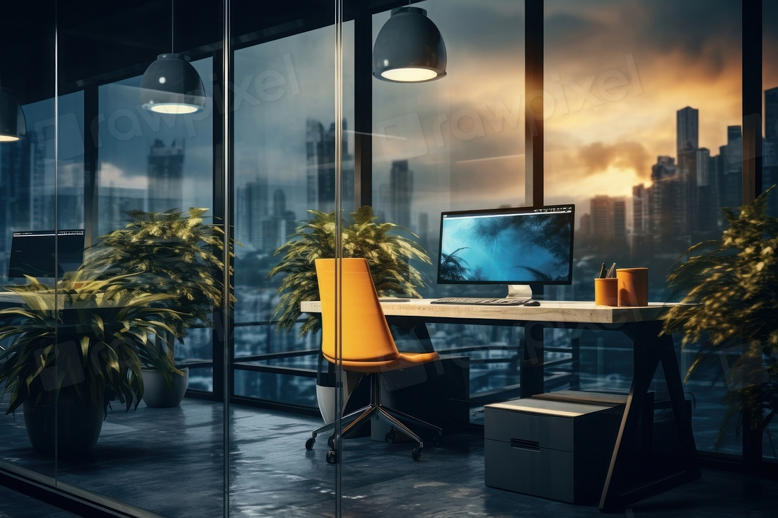 Office desk furniture computer. Image | Premium Photo - rawpixel