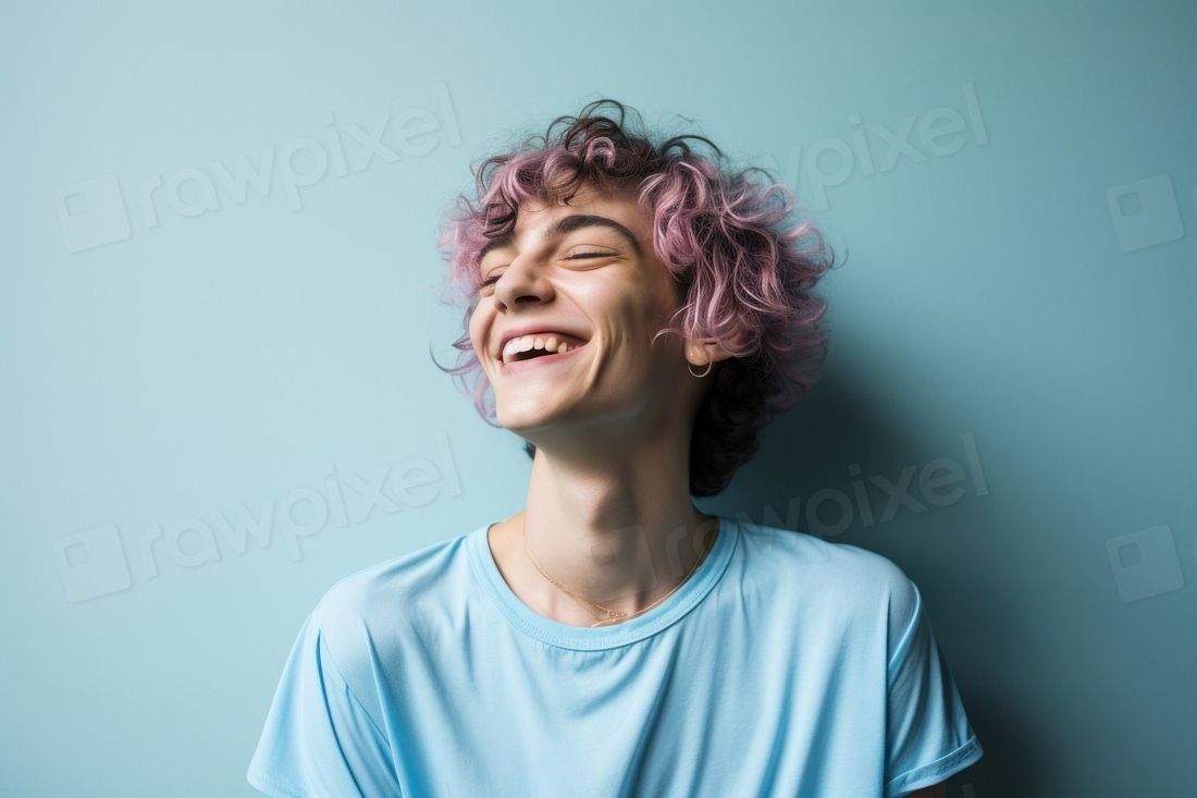 Transgender laughing smile happy. AI | Free Photo - rawpixel
