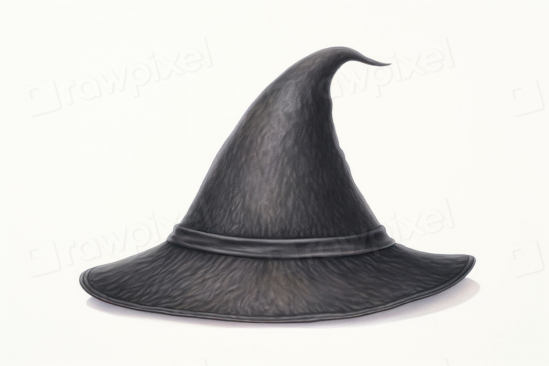 Wizard hat drawing white background | Free Photo Illustration - rawpixel