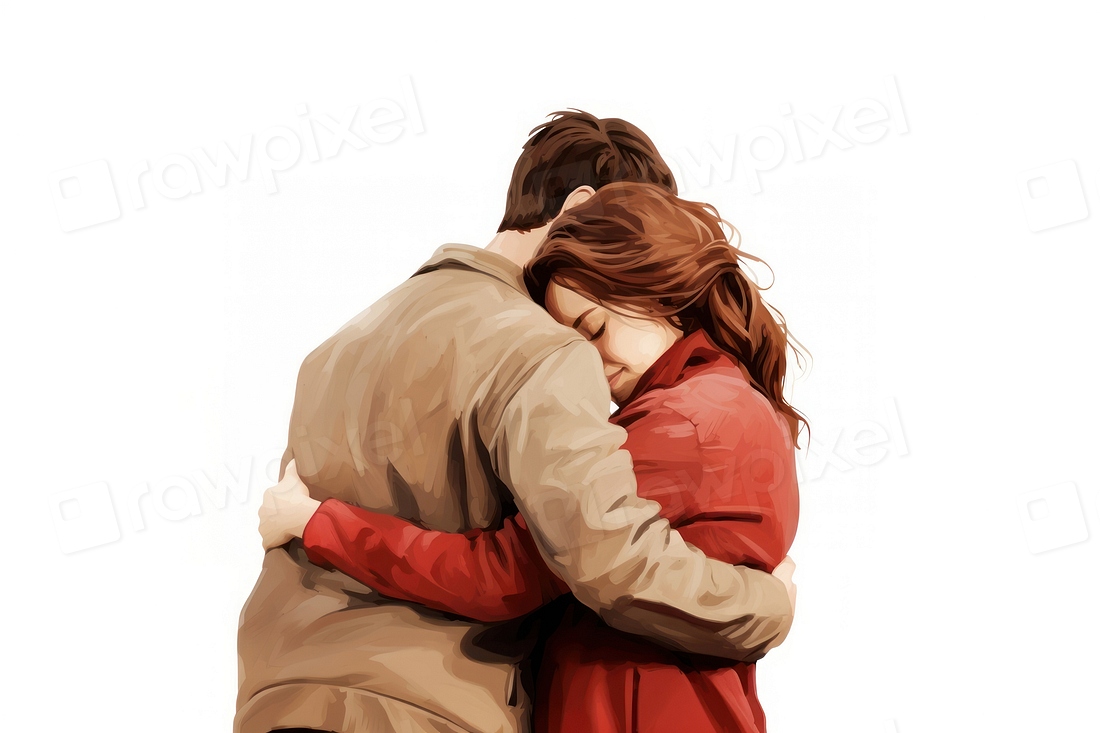Cuddle hugging adult human. AI | Premium Photo Illustration - rawpixel