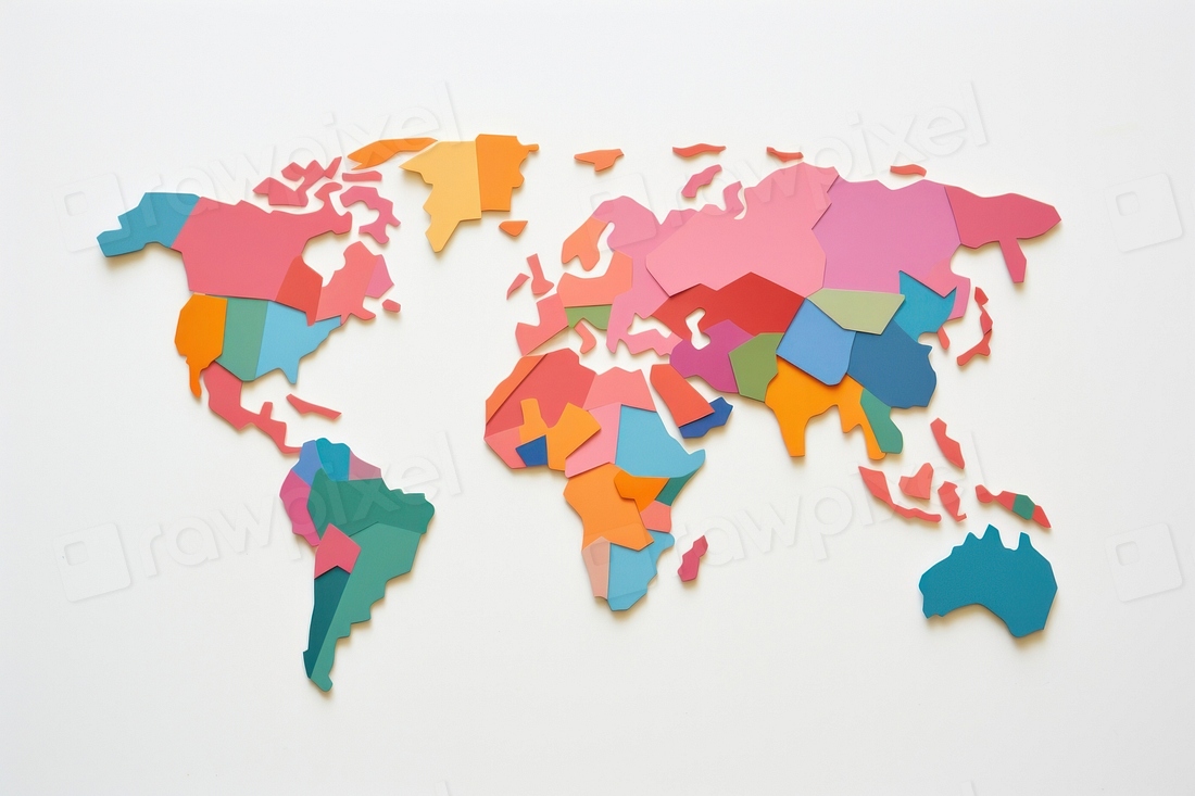 World paper art map | Free Photo Illustration - rawpixel