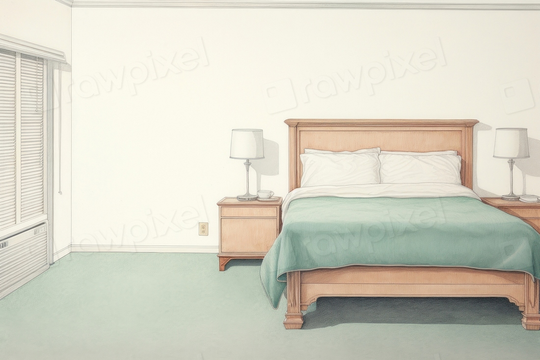 Bedroom furniture drawing architecture. AI | Free Photo Illustration ...