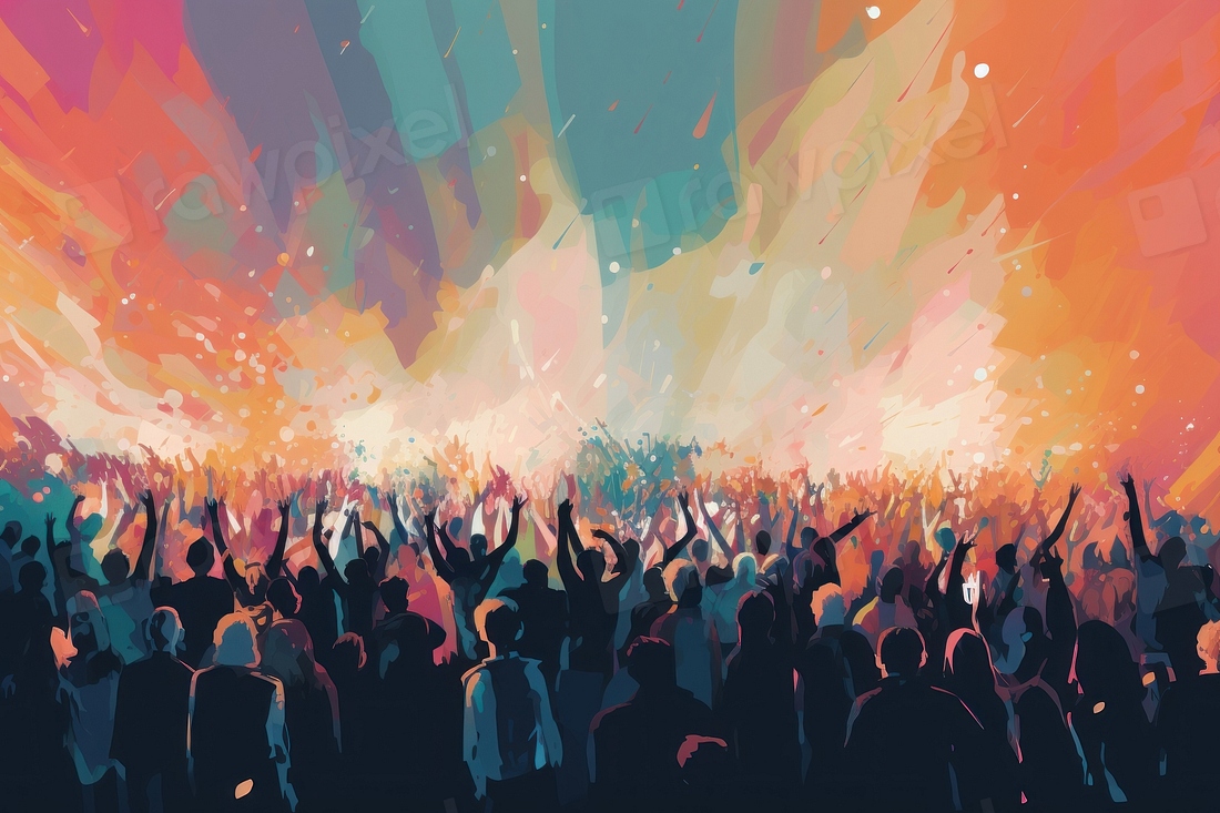 Concert crowd backgrounds abstract adult. | Premium Photo Illustration ...