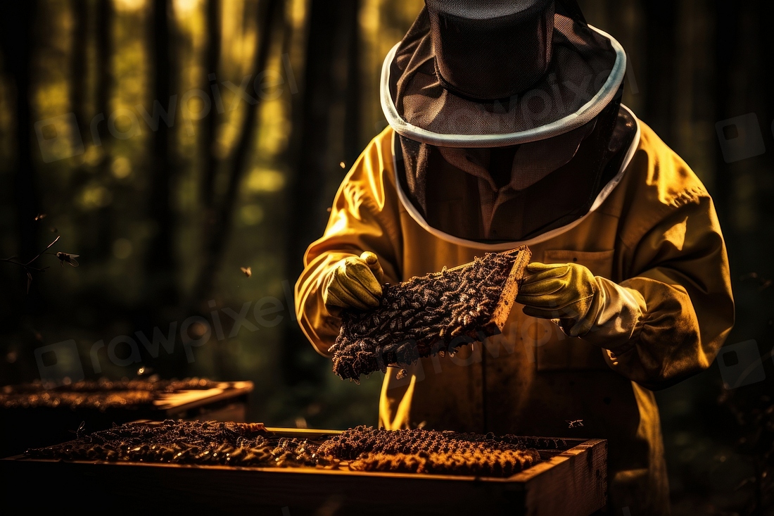 Honeycomb beekeeper outdoors working. | Free Photo - rawpixel
